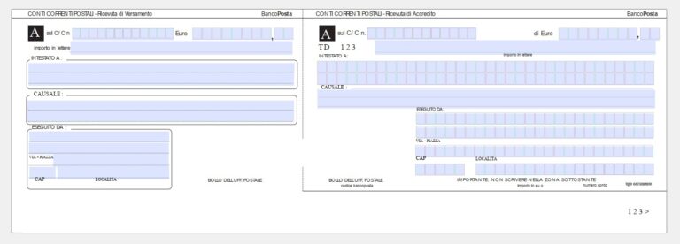 BOLLETTINO POSTALE EDITABILE E COMPILABILE WORD E PDF