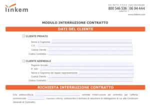MODULO DISDETTA LINKEM WORD E PDF EDITABILE