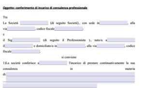 MODELLO LETTERA DI INCARICO PROFESSIONALE WORD E PDF