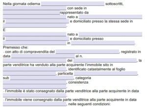 Fac Simile Verbale Consegna Immobile Word e PDF