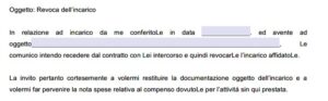 Fac Simile Revoca Incarico Professionale Word e PDF