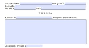 Fac Simile Verbale Consegna Documenti a Mano Word e PDF