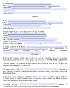 Modulo Vendita Auto tra Privati Visto e Piaciuto Word e PDF
